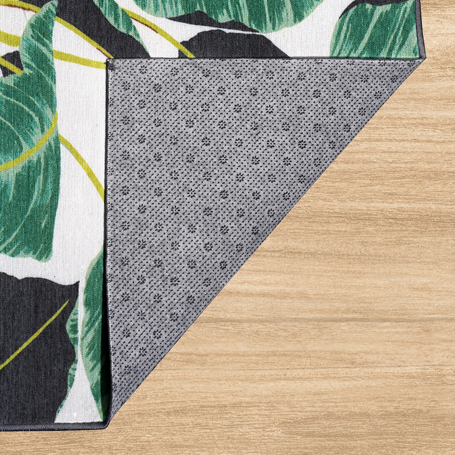 Hojas Rainforest Emerald Washable Rug – My Magic Carpet | Washable Rugs