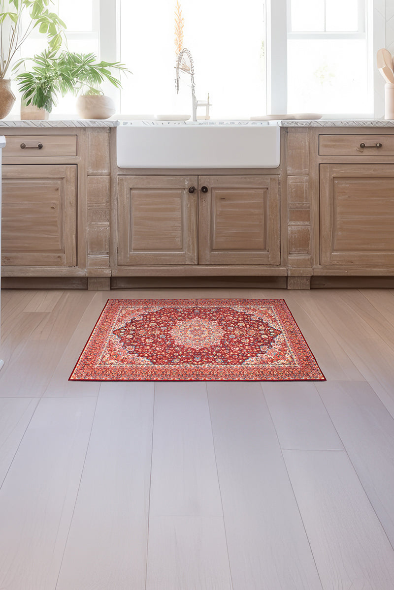 Kenya Ruby Washable Rug – My Magic Carpet | Washable Rugs